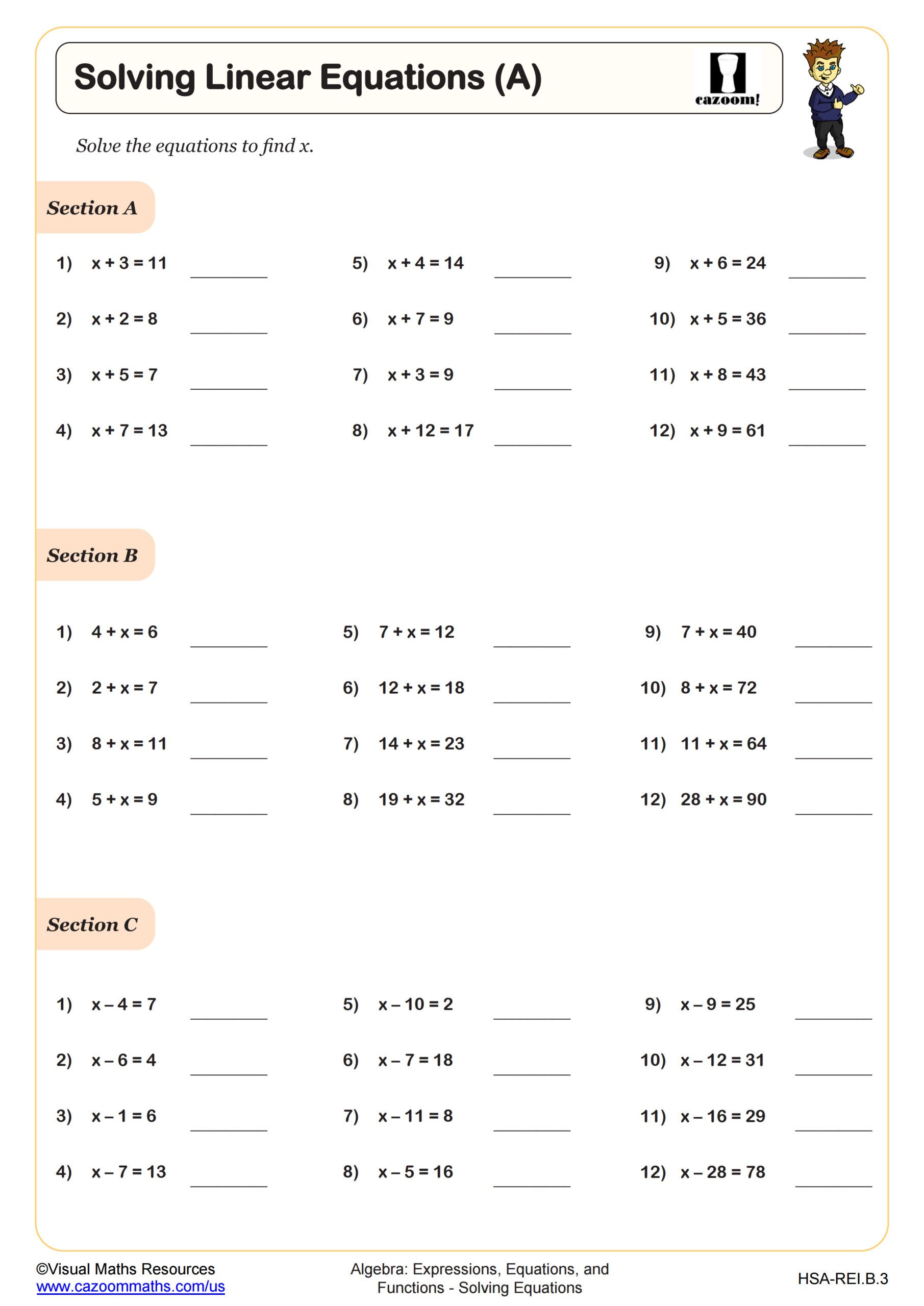 TenTors Math Teacher Resources: Solving Systems of Linear ...