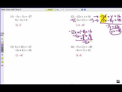 How to Solve Systems of Equations: Elimination 2 - Worksheets Library