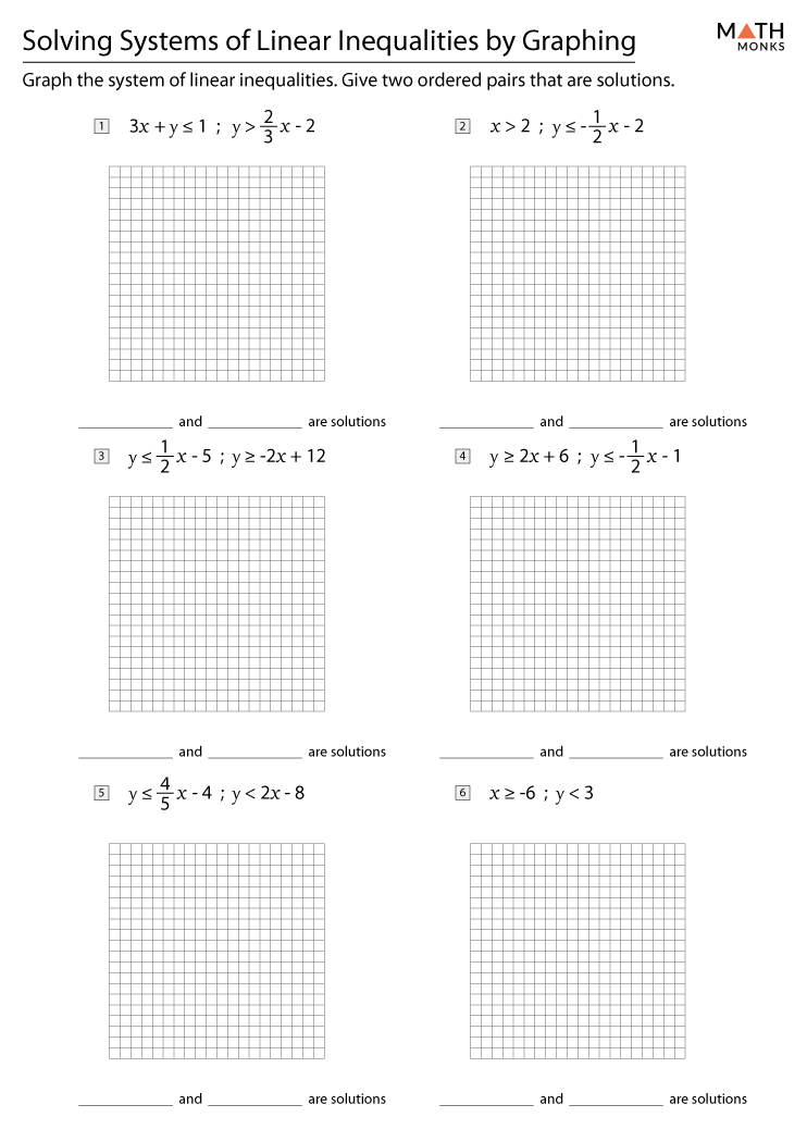 Free solving systems of linear inequalities worksheet answers, Download ...