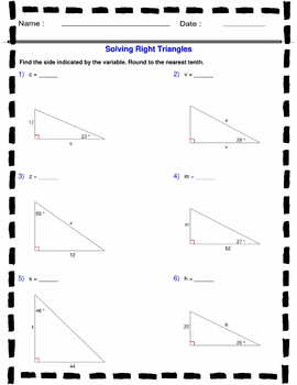 Free solving triangles worksheet, Download Free solving triangles worksheet png images, Free ...