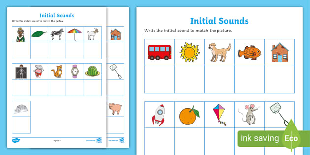 Initial Sound Activity Sheets | Twinkl (teacher made) - Worksheets Library