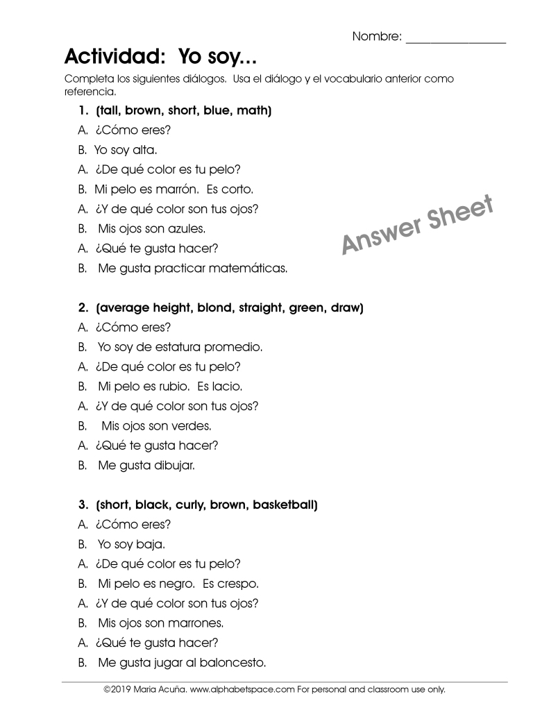 Spanish Grammar: Adjectives Worksheet (teacher made) - Worksheets Library