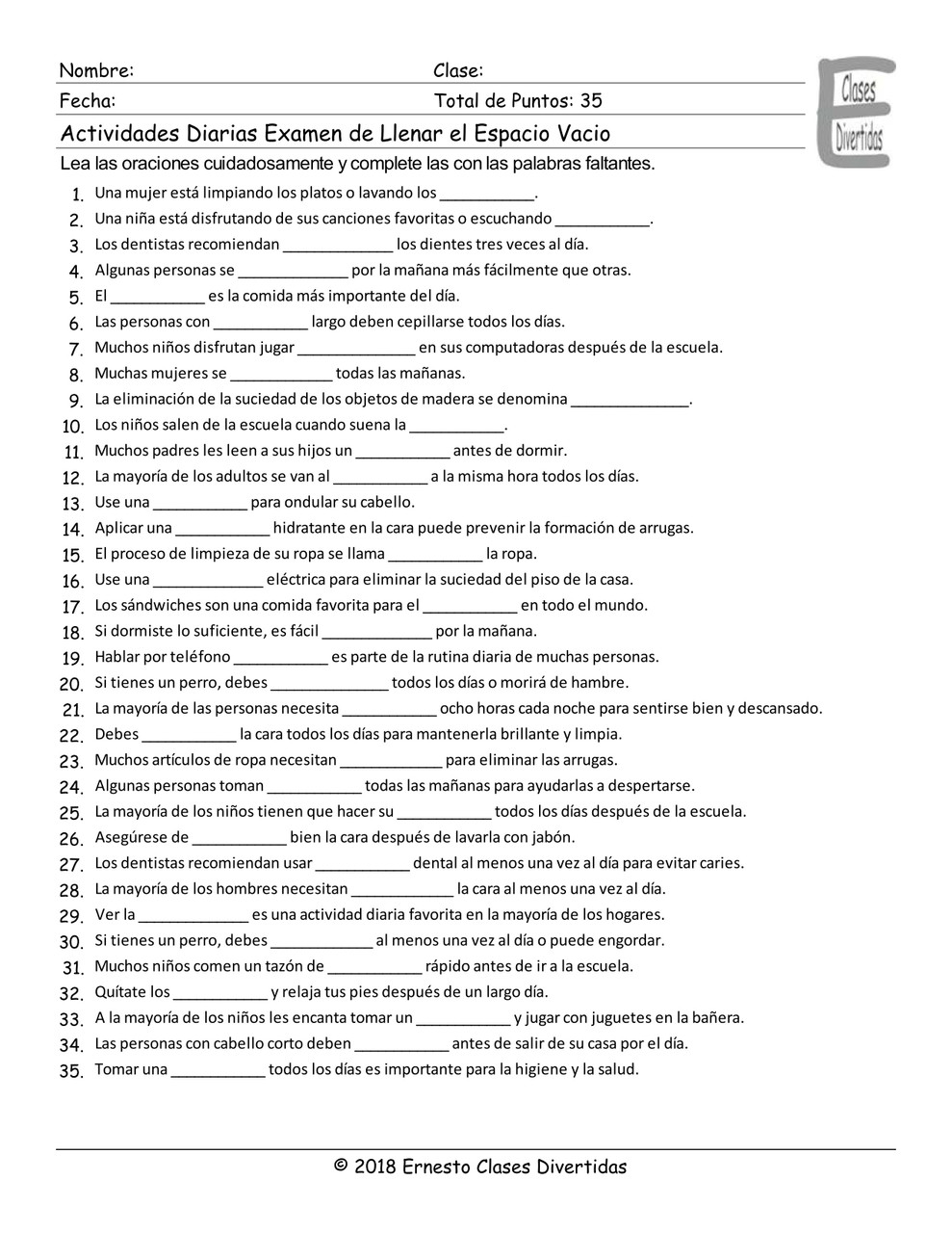 Free Spanish Fill In The Blank Worksheet Download Free Spanish Fill In Free Spanish Fill In The Blank Worksheet Download Free Spanish Fill In