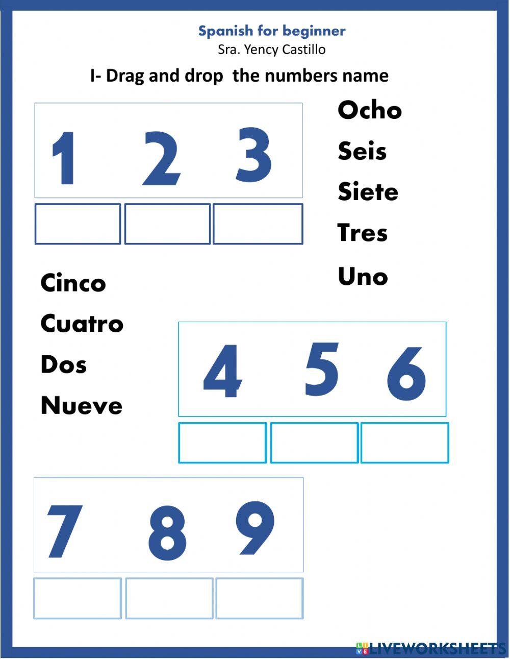 Numeros 1-20 | Live Worksheets - Worksheets Library