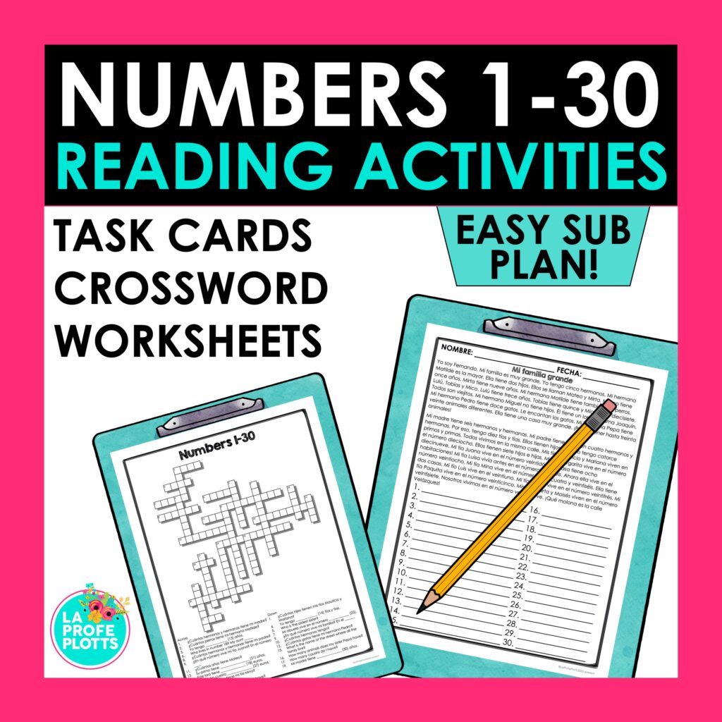 Numbers In Spanish Activities La Profe Plotts Worksheets Library Numbers In Spanish Activities La Profe Plotts Worksheets Library