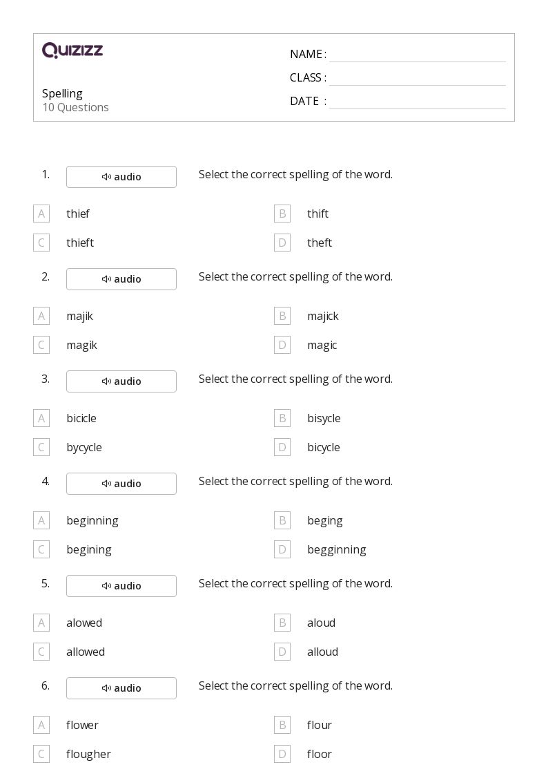 50+ Spelling worksheets for 3rd Grade on Quizizz | Free & Printable ...