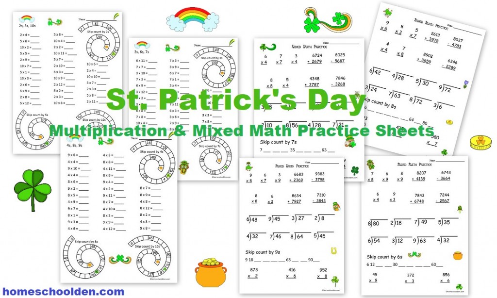 Free st patrick s multiplication worksheet, Download Free st patrick s ...