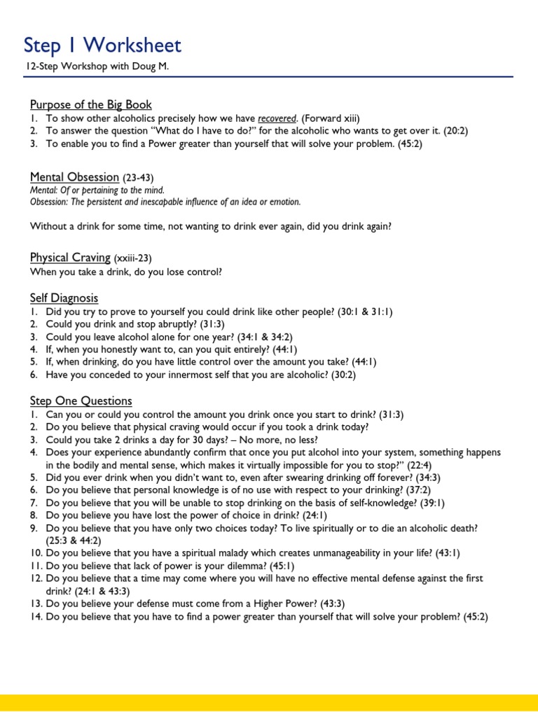 1-11th Step Worksheets | Download Free PDF | Prayer | Forgiveness - Worksheets Library