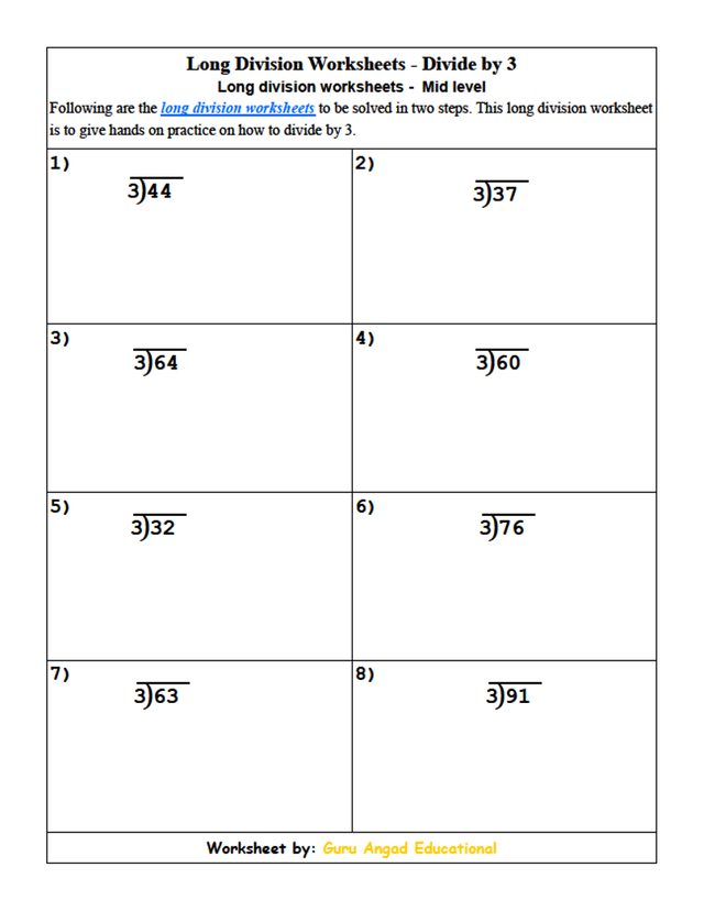 Easy Long Division Fold-Up Guide for Upper Elementary | Math ...