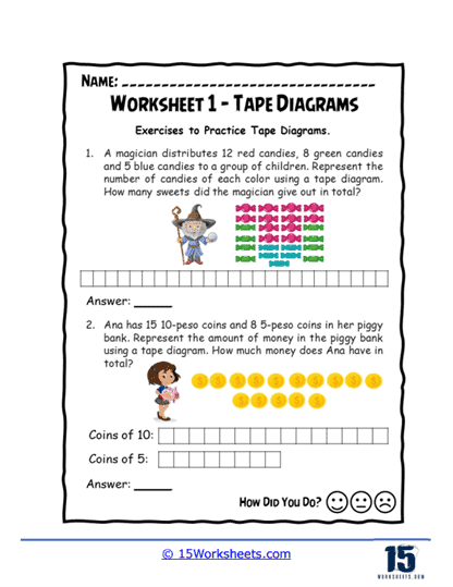 Problem Solving With Tape Diagrams - Worksheets Library