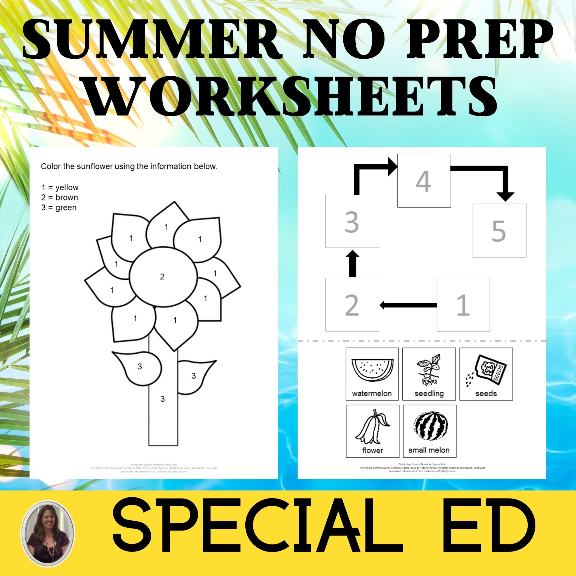 60 No Prep Summer Worksheets for Special Education Math ELA Science ...