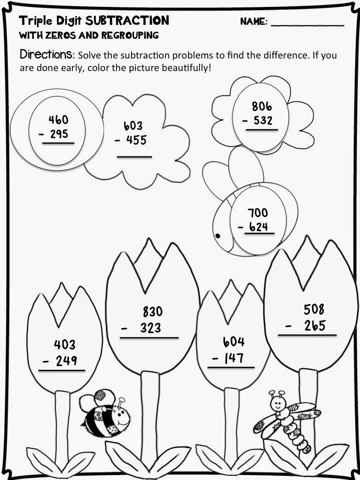Free Subtraction Coloring Worksheets... - Worksheet School | Facebook ...