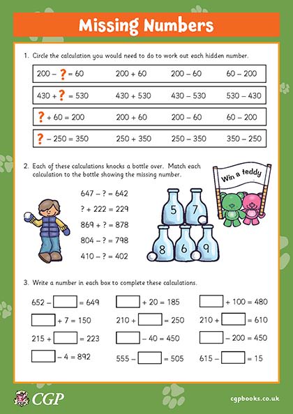 Subtract Two 5 Digit Numbers With Regrouping Missing Digits