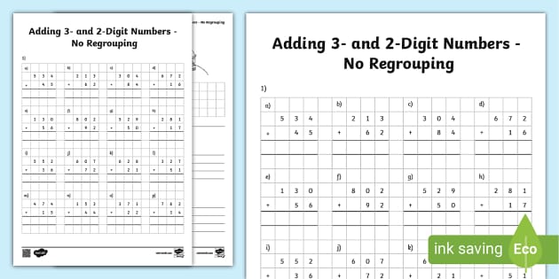 2 Digit Addition And Subtraction Without Regrouping Pdf Worksheets Library