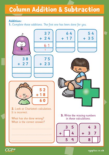 Column Addition And Subtraction Foundation Year 3 Cgp Plus