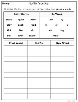 Prefix and Suffix (Freebie) | Prefixes and suffixes, Prefixes ...