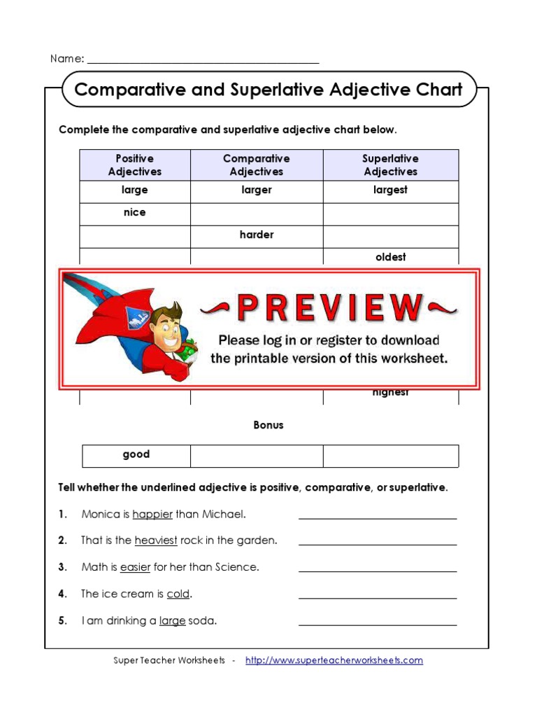 Comparative & Superlative | PDF | Semantics | Grammar - Worksheets Library