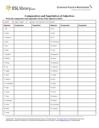Free superlatives worksheet pdf, Download Free superlatives worksheet pdf png images, Free ...