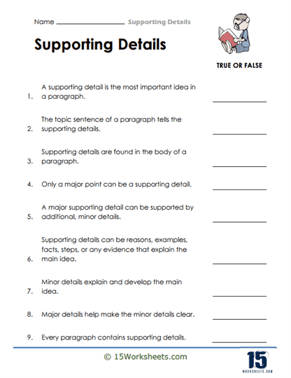 Supporting Details Worksheets - 15 Worksheets.com - Worksheets Library