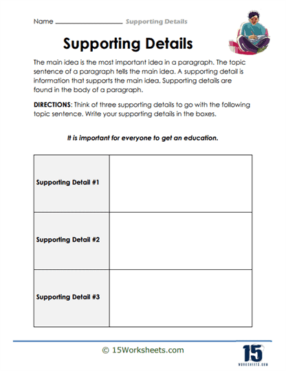 Supporting Details Worksheets - 15 Worksheets.com - Worksheets Library