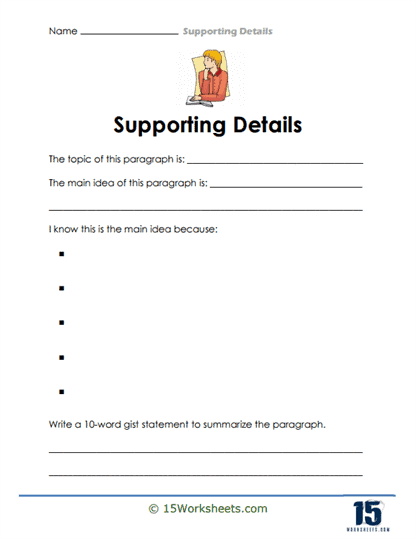 Supporting Details Worksheets - 15 Worksheets.com - Worksheets Library