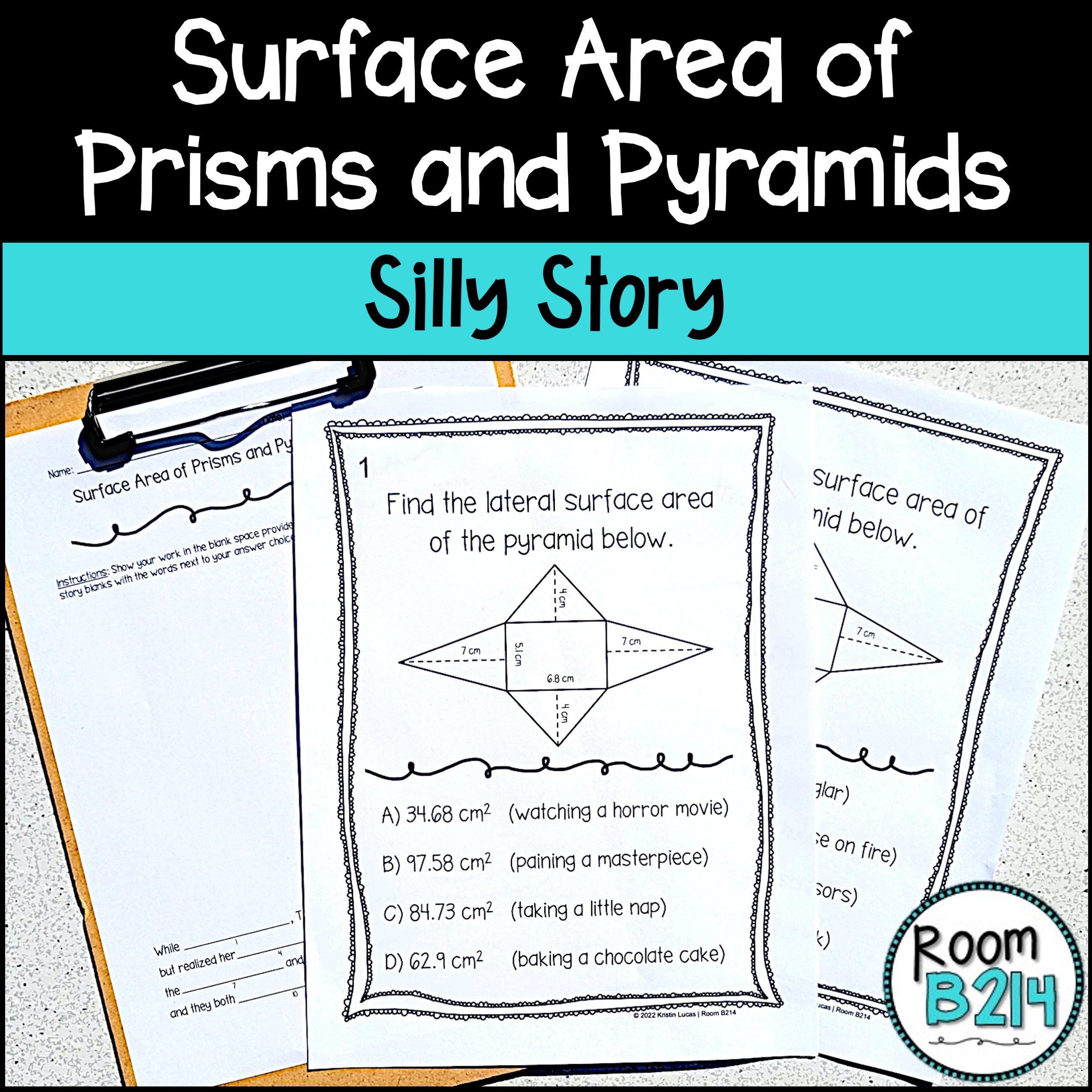 Surface Area Prisms And Pyramids Mathbitsnotebookjr Worksheets Library