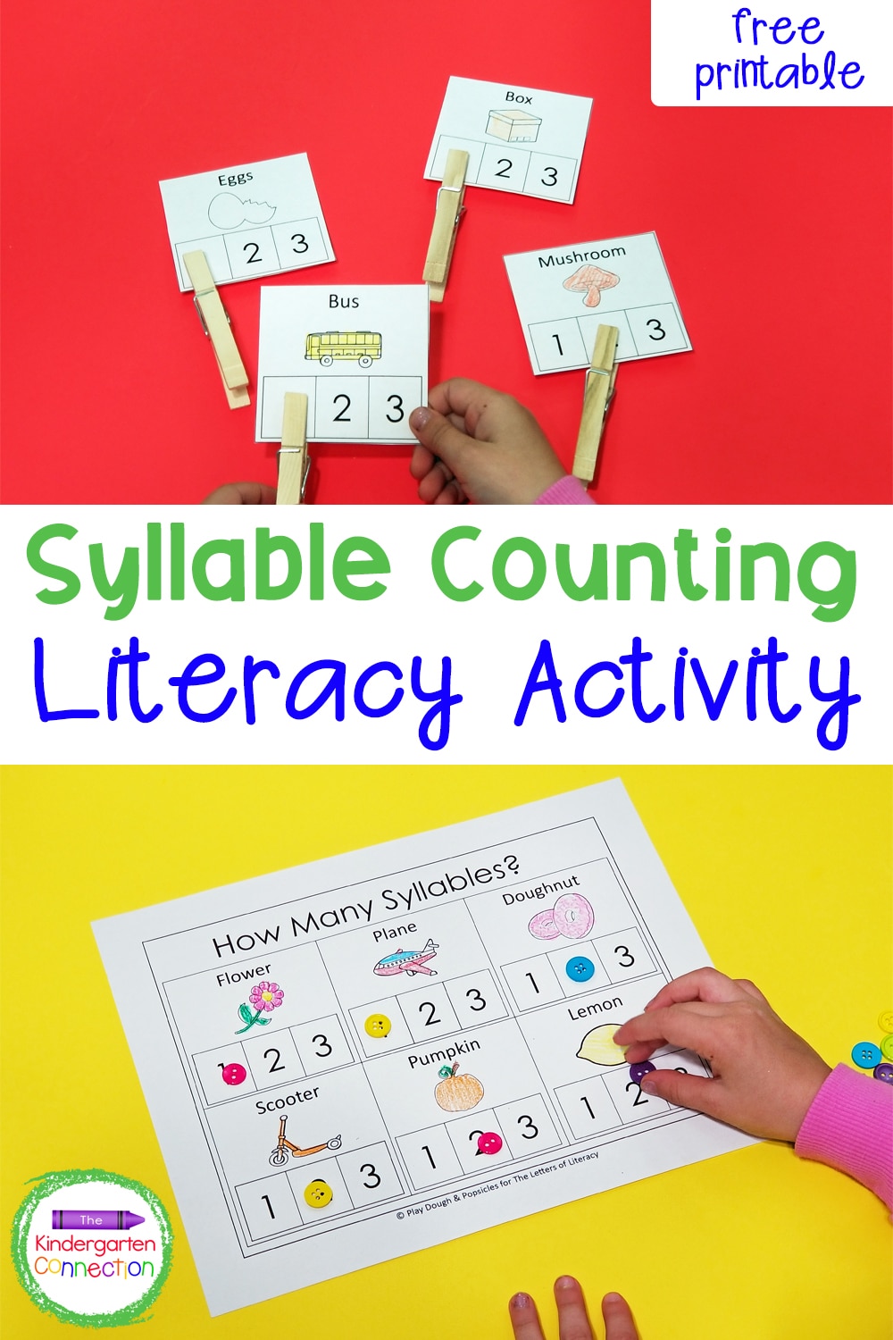 FREE Counting Syllables Printable Activity - Worksheets Library