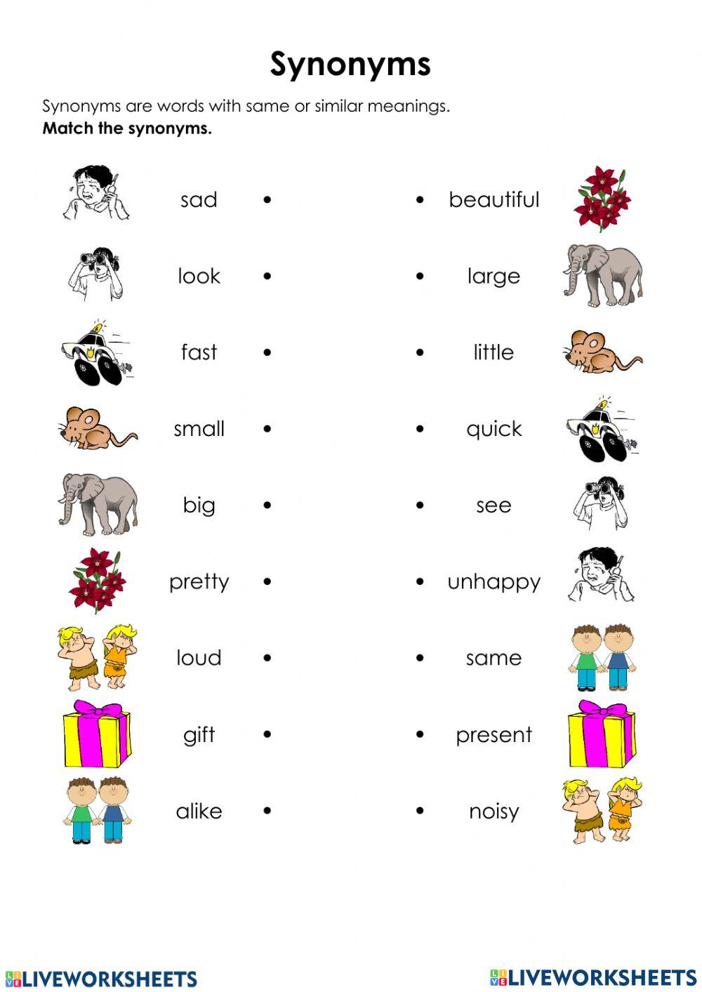 Synonyms Online Exercise For GRADE 4 Worksheets Library Synonyms Online Exercise For GRADE 4 Worksheets Library