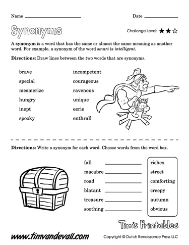 Free synonyms worksheet 5th grade, Download Free synonyms worksheet 5th ...