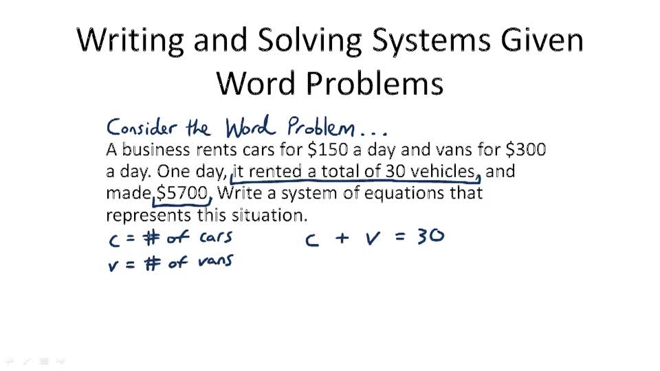 Writing And Solving Systems Given Word Problems Systems Of 3891