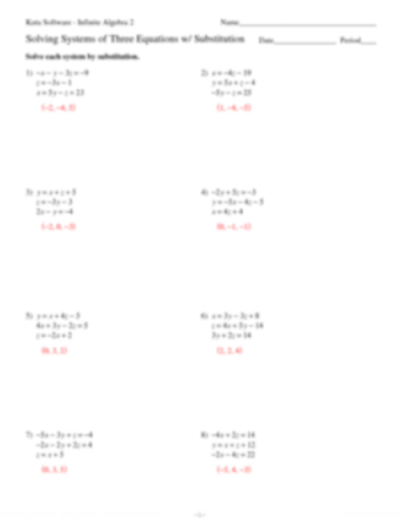 SOLUTION Systems Of Three Equations Substitution Studypool SOLUTION Systems Of Three Equations Substitution Studypool