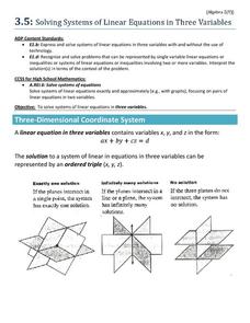 3 Variable System of Equations Worksheets - Math Monks - Worksheets Library