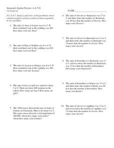 Integrated Algebra Practice: Systems of Linear Equation Word ...