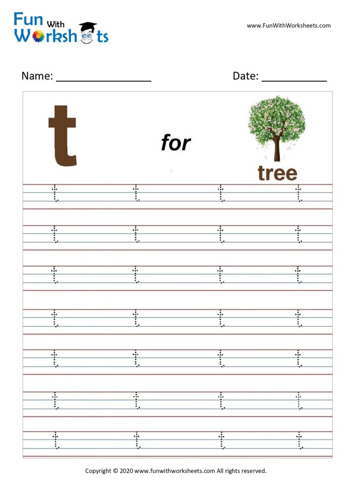 FREE* Tracing And Writing the Letter T | MyTeachingStation.com - Worksheets Library