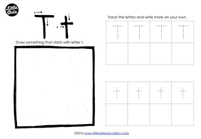 Say and Trace: Letter T Beginning Sound Words Worksheet ... - Worksheets Library