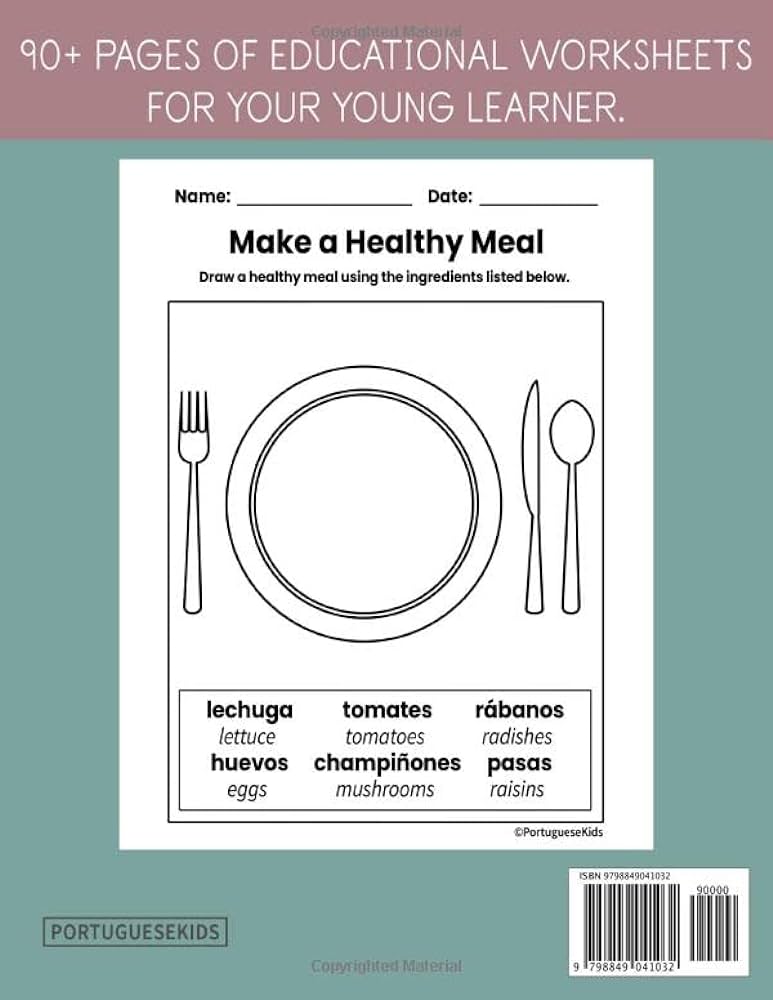 Spanish Learning Health & Wellness Workbook: Positive Education ...