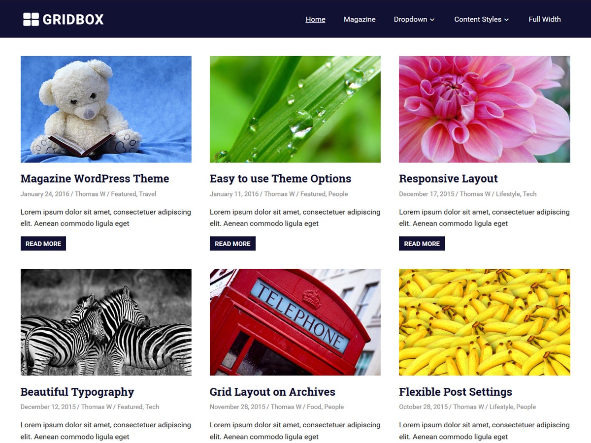 Gridbox WordPress Theme – ThemeZee - Worksheets Library
