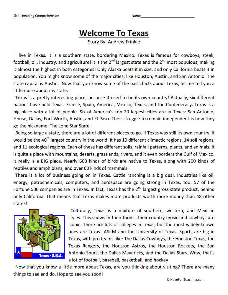 State of Texas - Worksheets - Worksheets Library