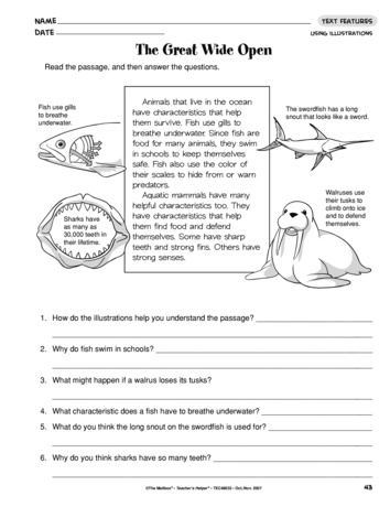 Text Features - Worksheets Library