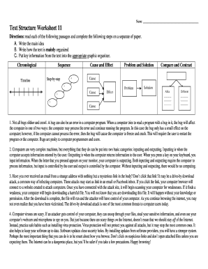 Text Structure Worksheet 11 Answer Key - Fill and Sign Printable ...