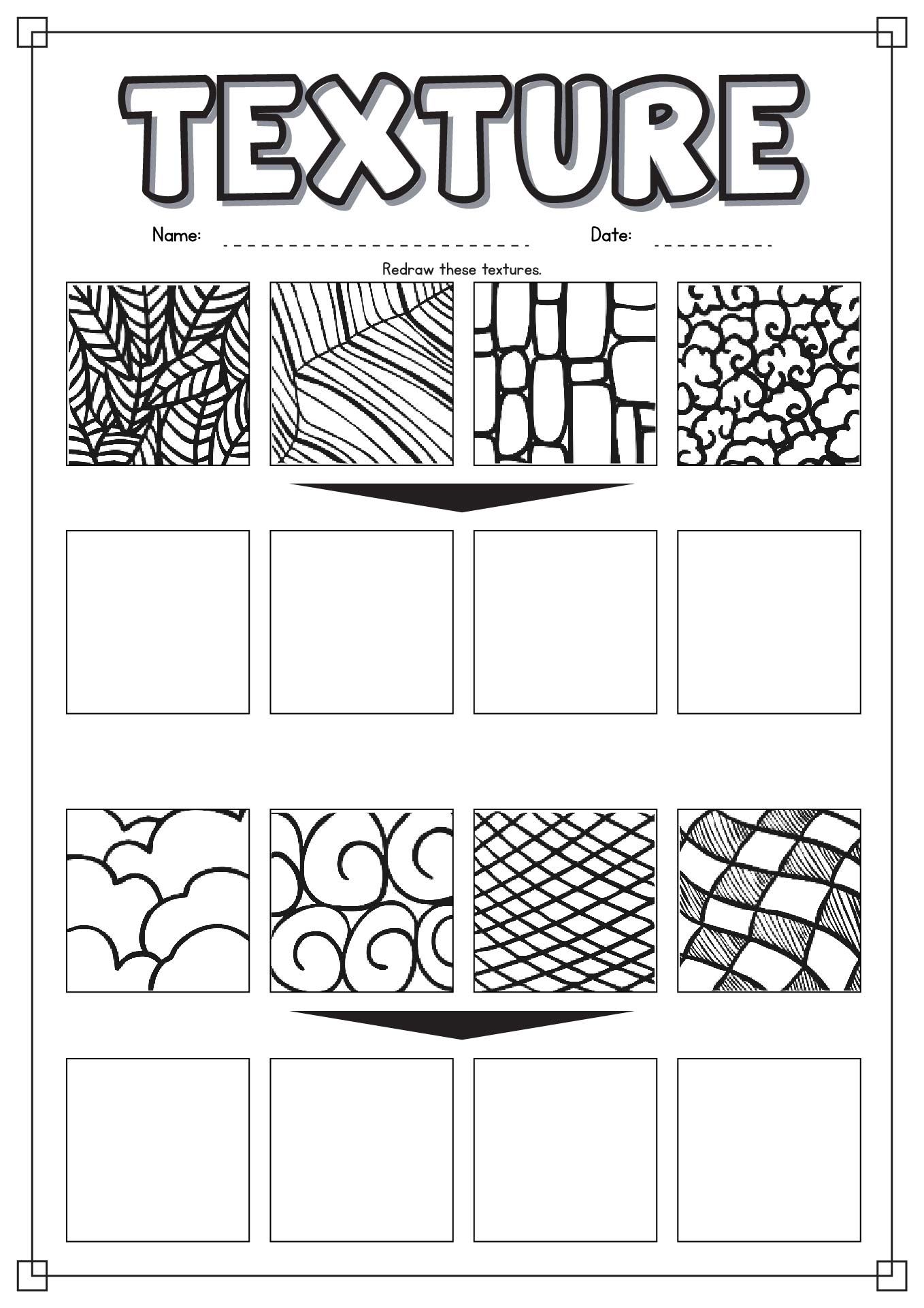 15 Pen And Ink Texture Worksheet - Free PDF at worksheeto.com - Worksheets Library