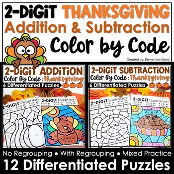 Thanksgiving Color by Number Thanksgiving Color by Code ...