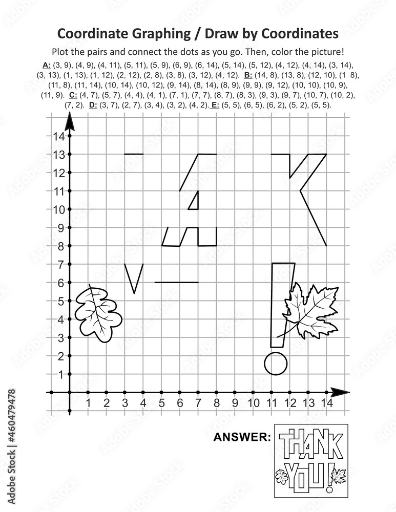 Free thanksgiving coordinate graphing picture worksheet, Download Free ...