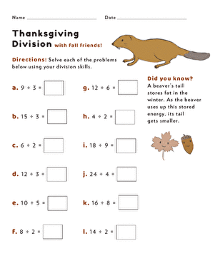 Free thanksgiving division worksheet, Download Free thanksgiving ...
