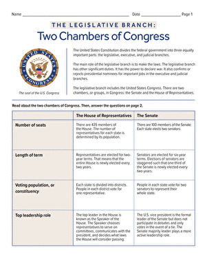 Free the congress at work worksheet, Download Free the congress at work ...