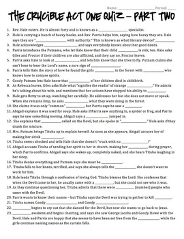 The Crucible Worksheet Answers: Comprehensive Guide to Understanding ...