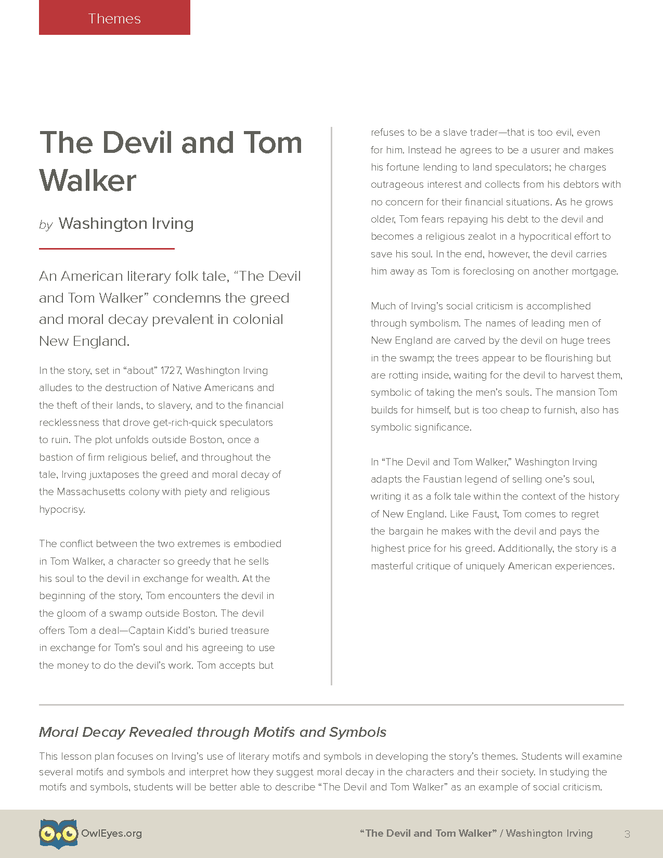 The Devil and Tom Walker Selection Test A - Studocu - Worksheets Library