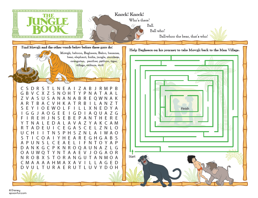Animals: The Jungle Book - ESL worksheet by anacorreia - Worksheets Library
