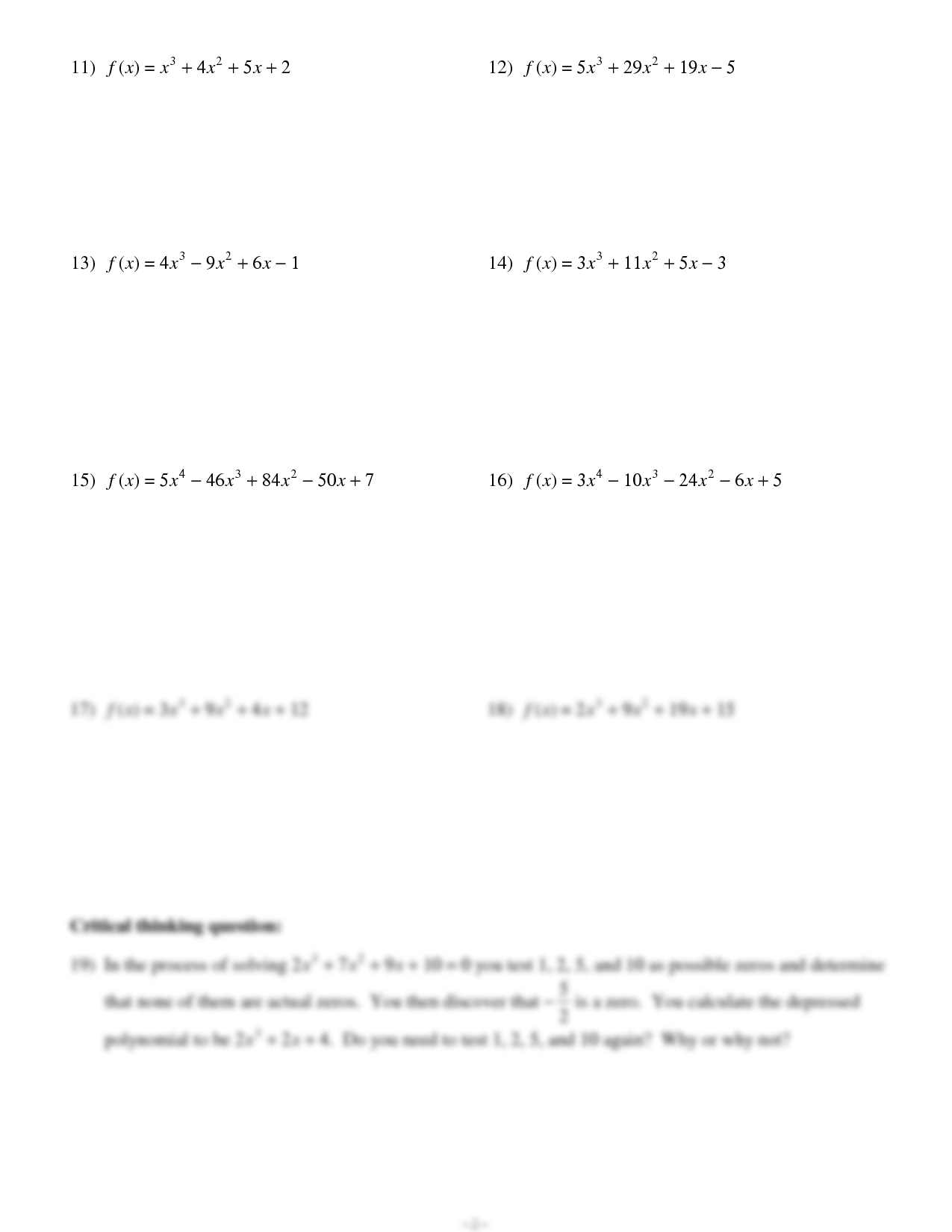 Free The Rational Root Theorem Worksheet Answers Download Free The