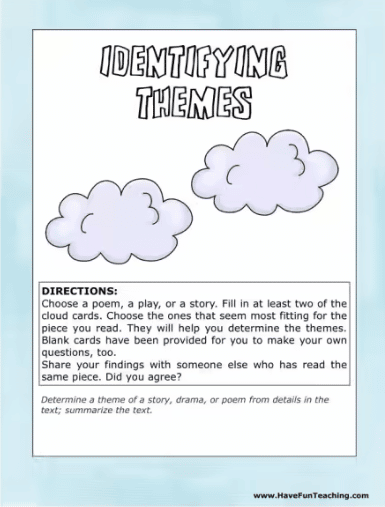 Finding the Underlying Message With Theme Worksheets - The Teach ...